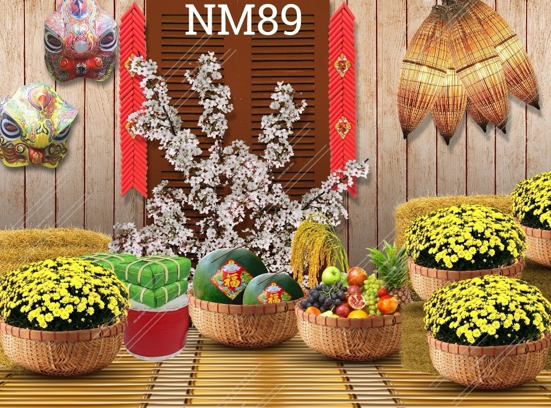 NM89 - Tet Backdrop (Phông Nền Tết 2026) – Viet Huong Collection USA
