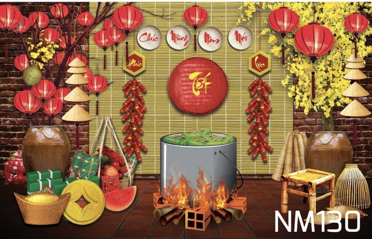 NM130 - Tet Backdrop (Phông Nền Tết 2026) – Viet Huong Collection USA
