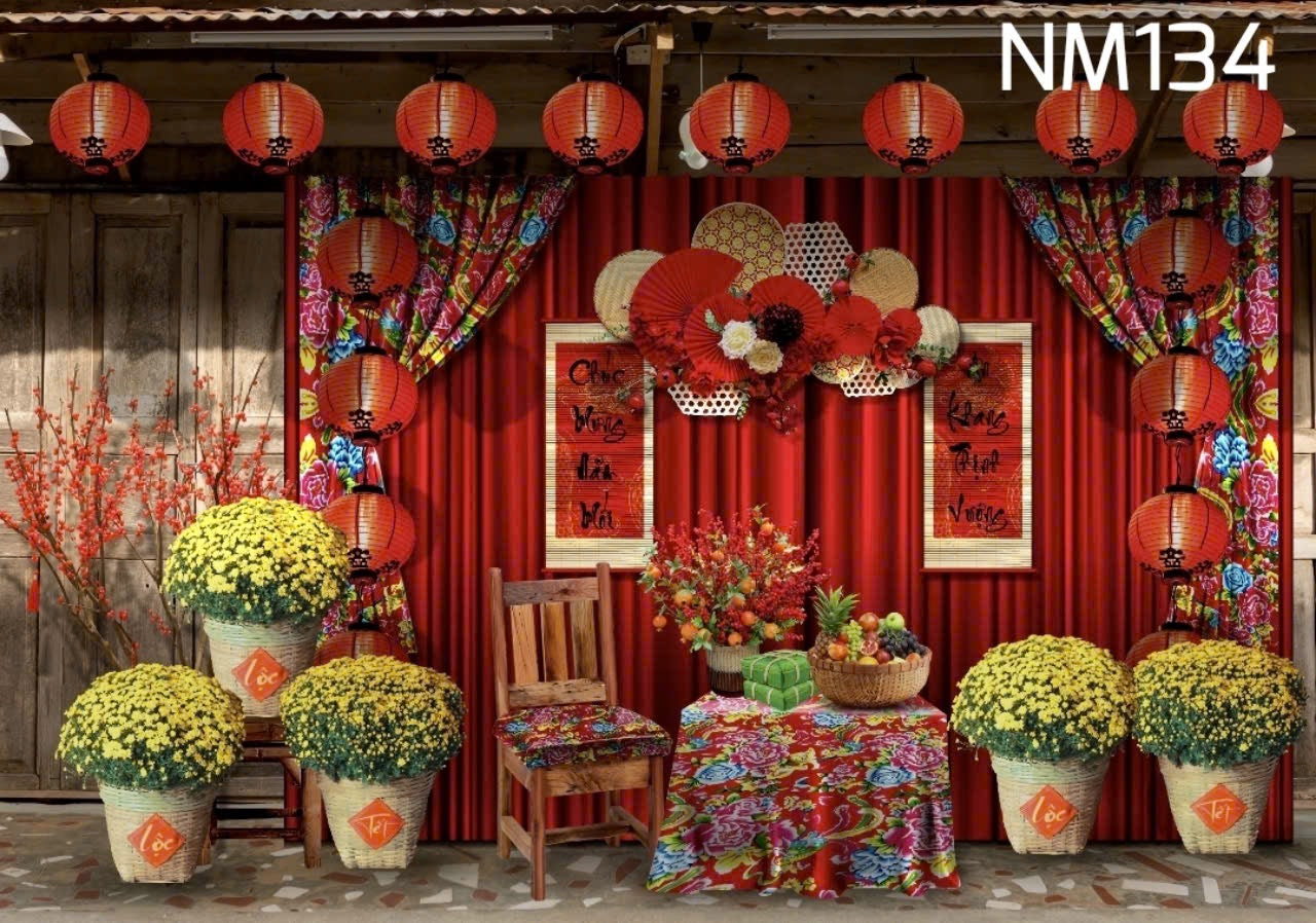 NM134 - Tet Backdrop (Phông Nền Tết 2026) – Viet Huong Collection USA