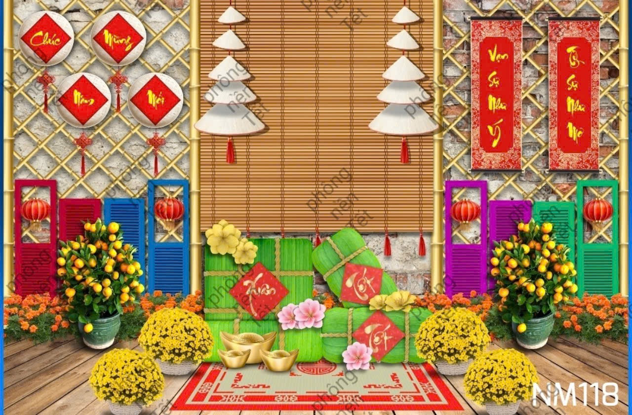 NM118 - Tet Backdrop (Phông Nền Tết 2026) – Viet Huong Collection USA