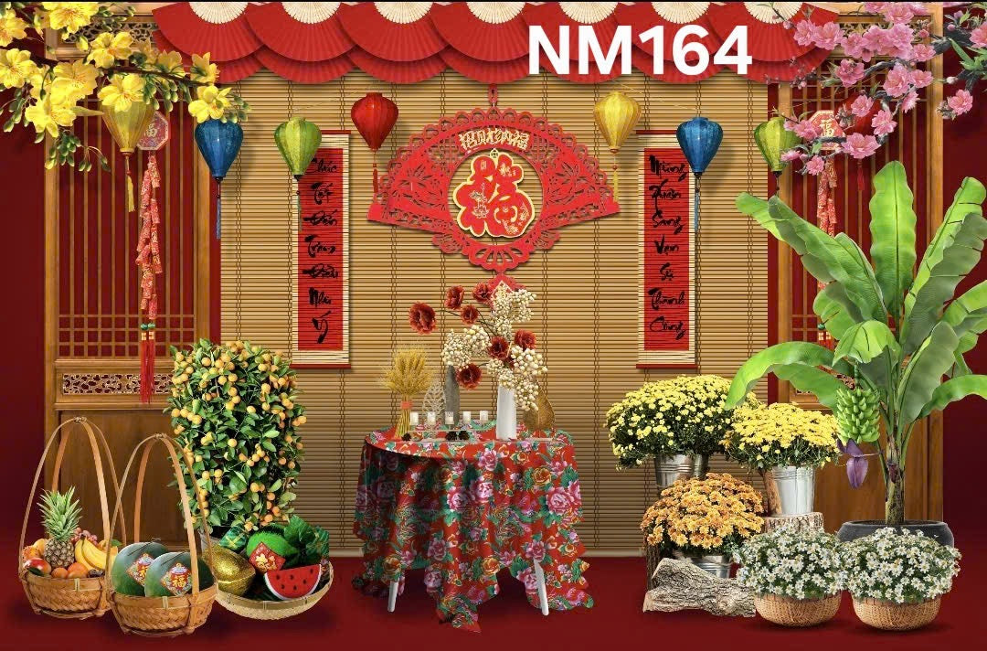 NM164 - Tet Backdrop (Phông Nền Tết 2026) – Viet Huong Collection USA
