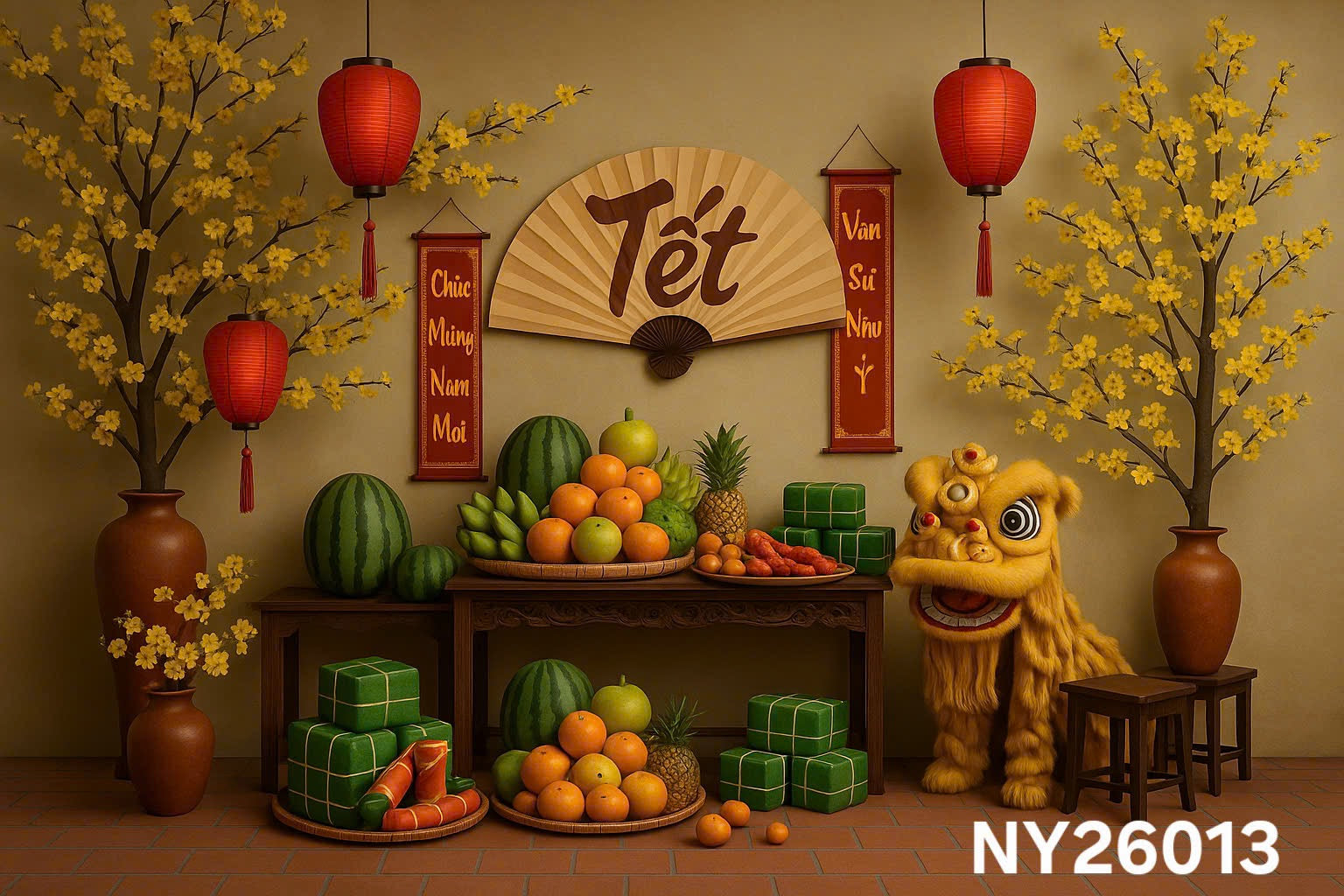 NY26013 - Tet Backdrop (Phông Nền Tết 2026) – Viet Huong Collection USA